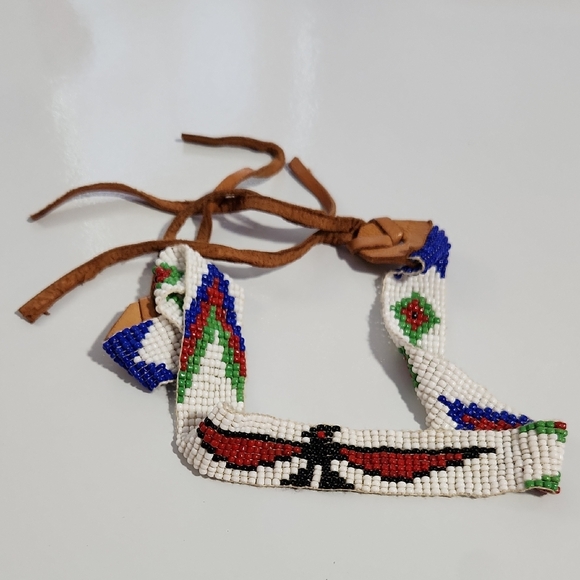 Handmade | Accessories | Vintage Seed Bead Native American Thunderbird ...
